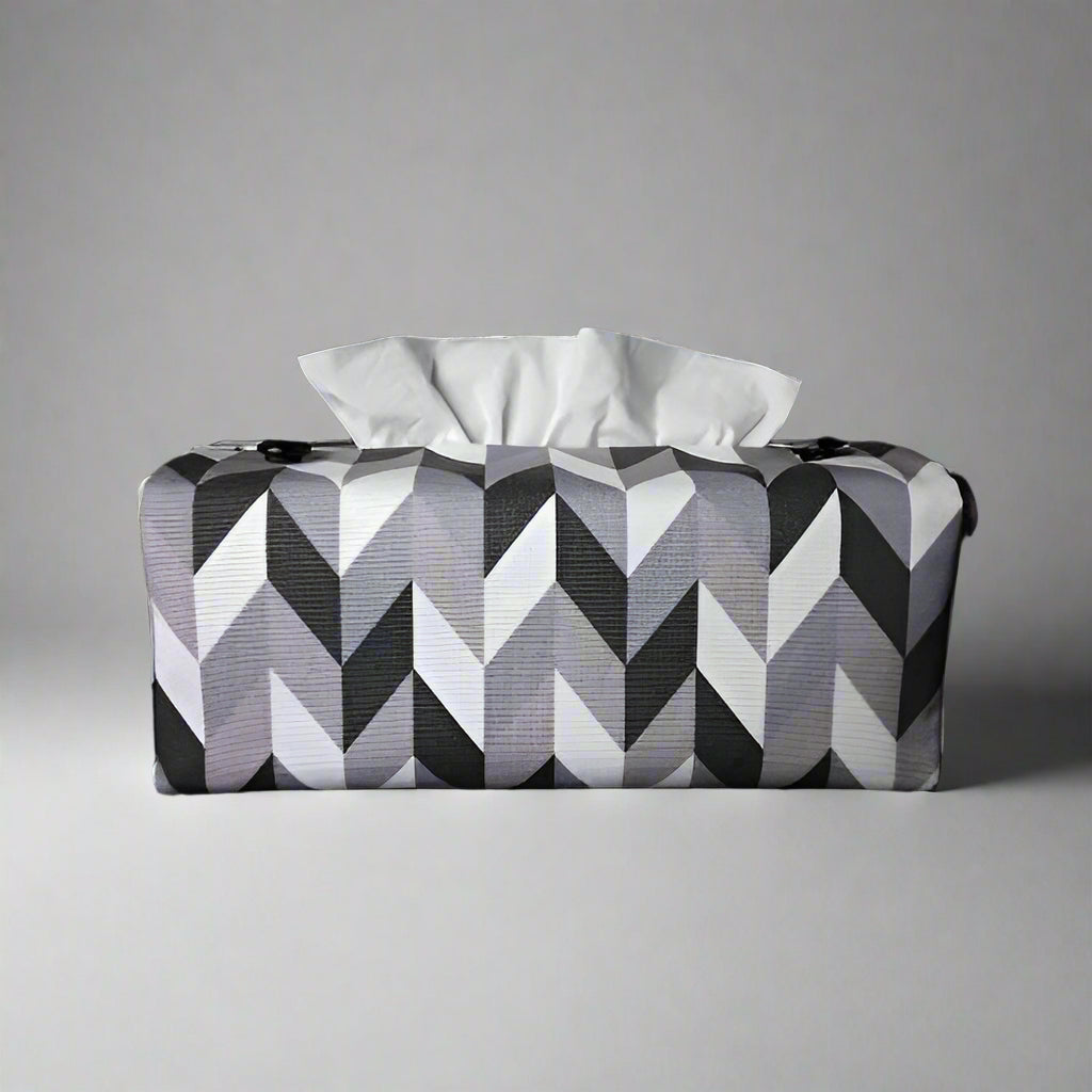 Rectangular Fabric Tissue Box Cover - Grey Herringbone – Aaron Joseph ...